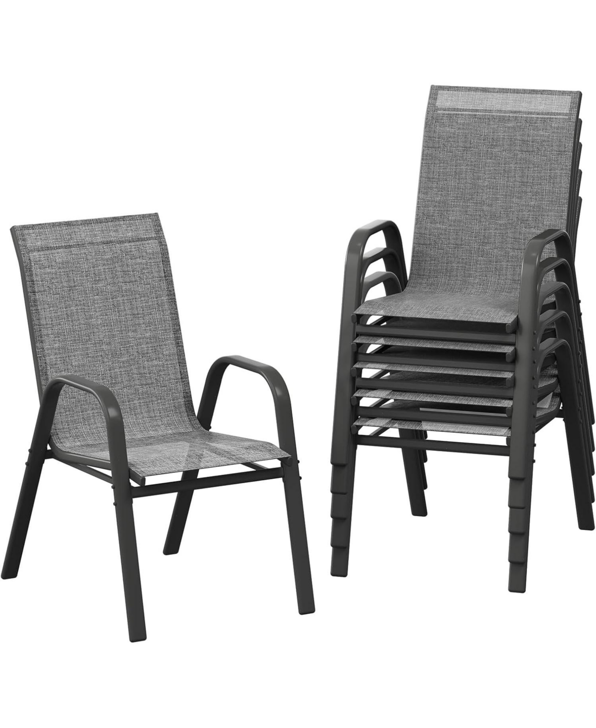 Click here for gaomon Patio Chairs Set of 6  Outdoor Stackable Di... prices