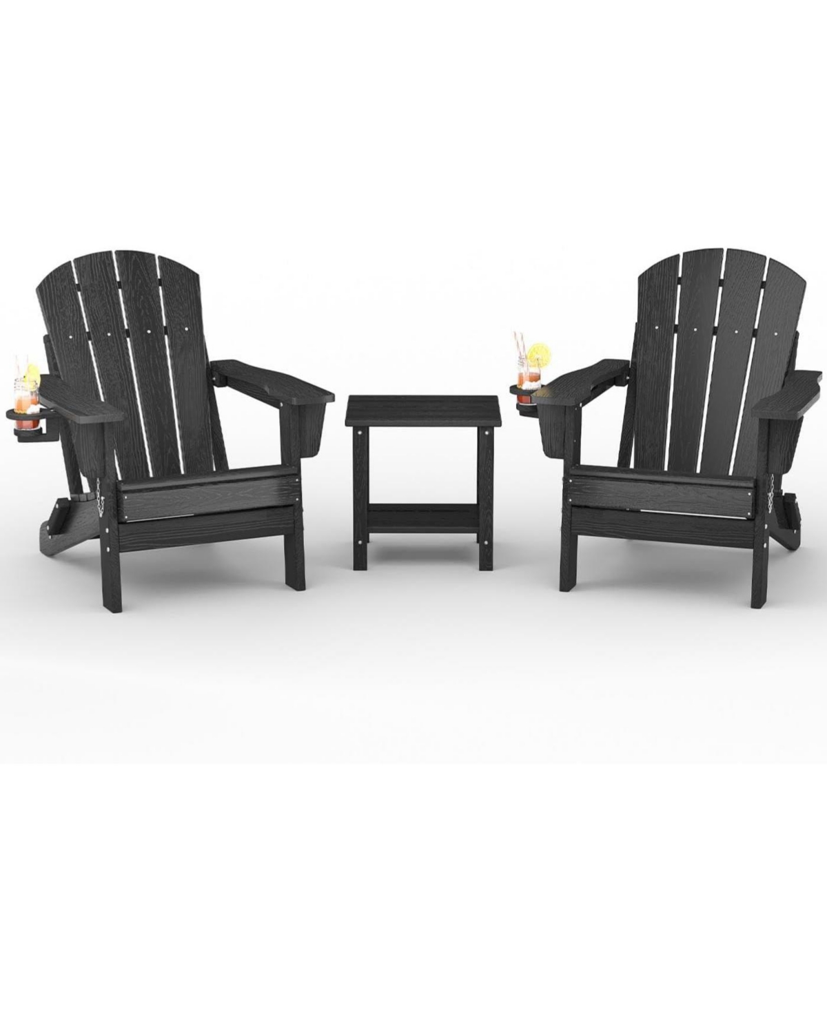 Click here for gaomon Folding Adirondack Chair Set of 2 with Side... prices