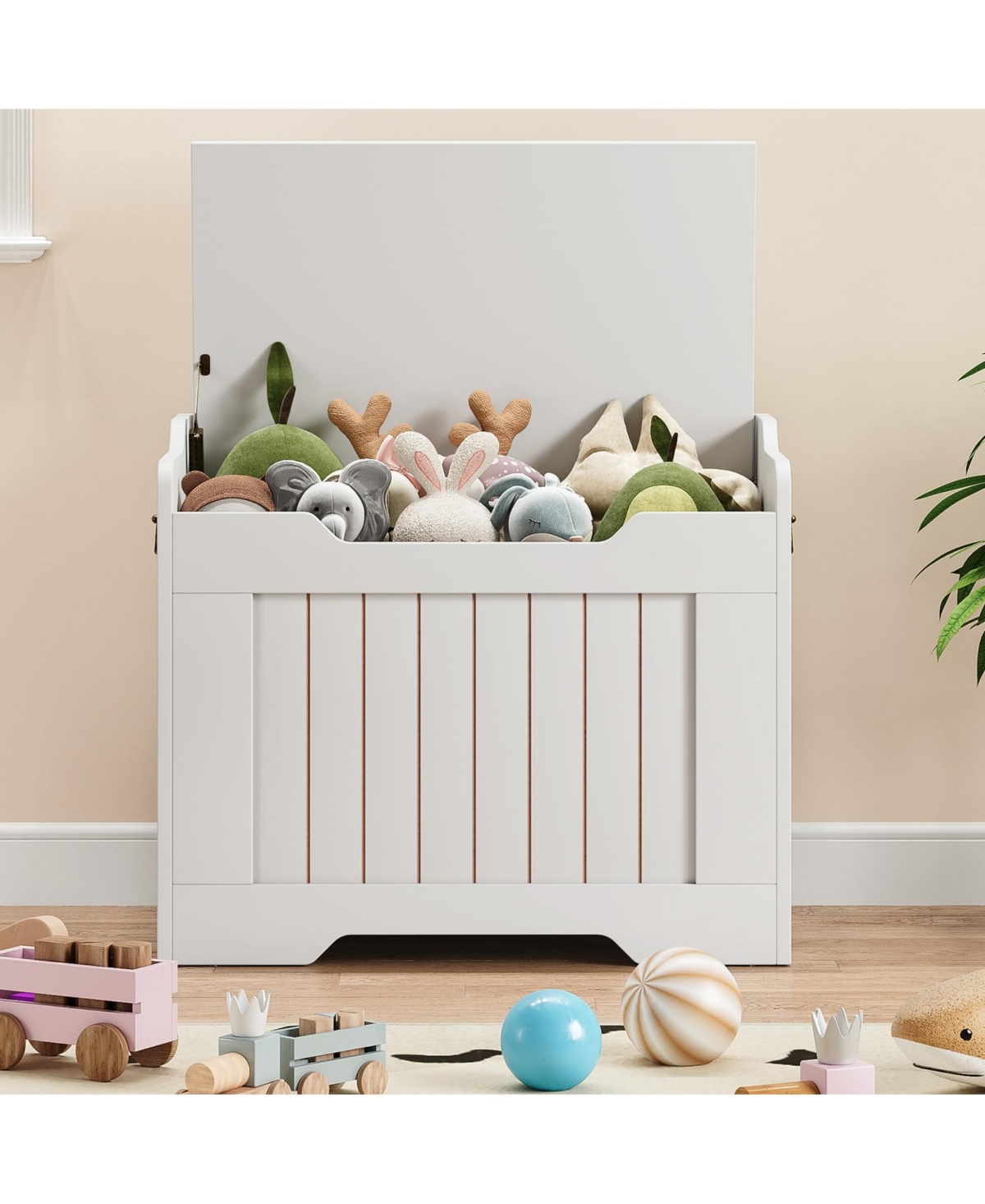 Click here for gaomon 24.8" Kids Wooden Toy Chest - Safety H... prices