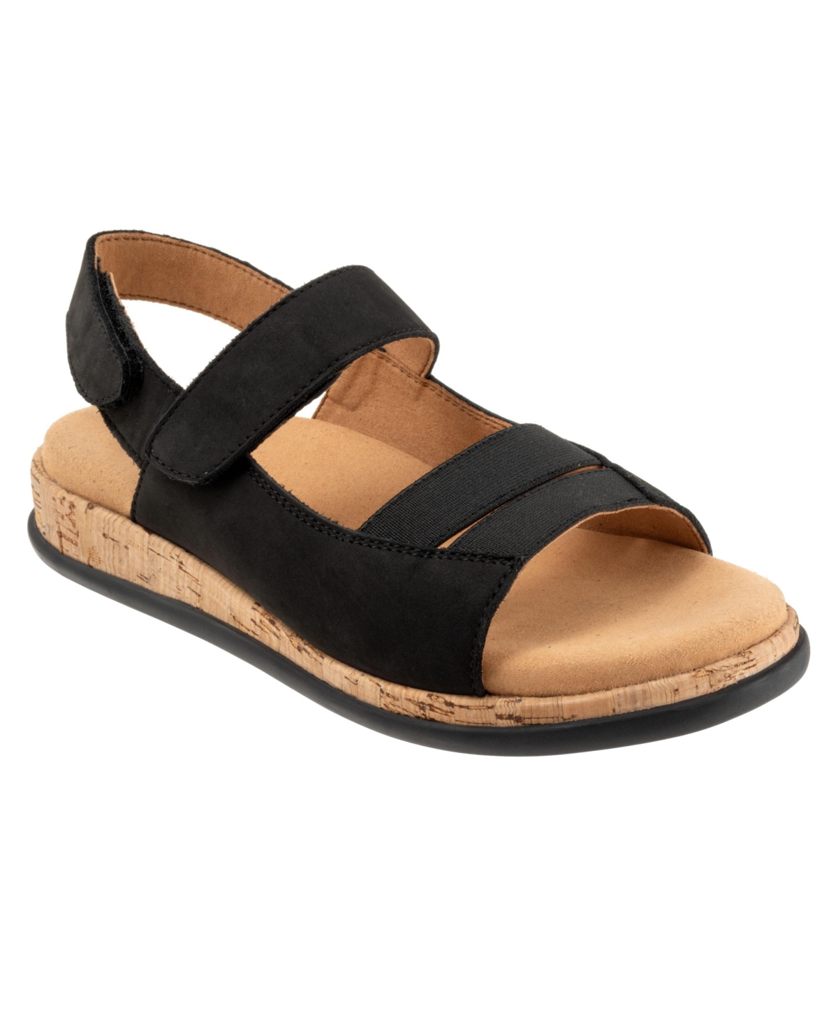 Click here for Trotters Womens Gemini Sandal - Black nubuck prices