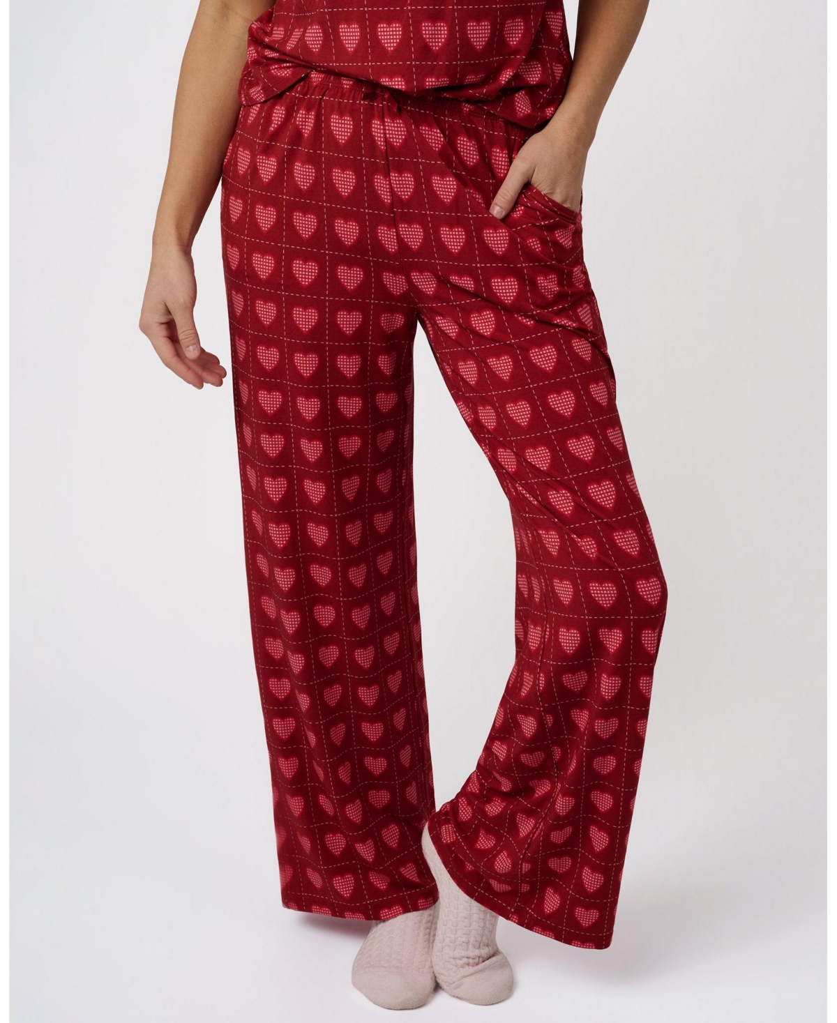 Click here for WeWoreWhat Womens Pull-On Sleep Pants - Bordeaux m... prices