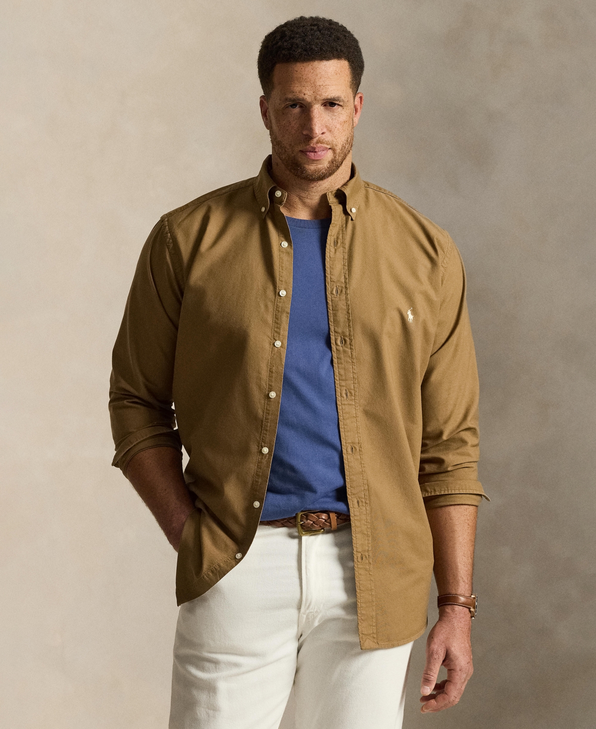 Click here for Polo Ralph Lauren Mens Big & Tall Garment-Dyed Oxf... prices