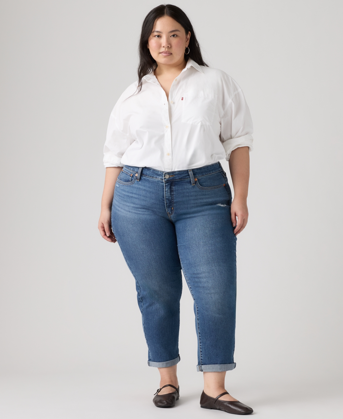 Click here for Levis Trendy Plus Size Boyfriend Jeans - So On Plu... prices