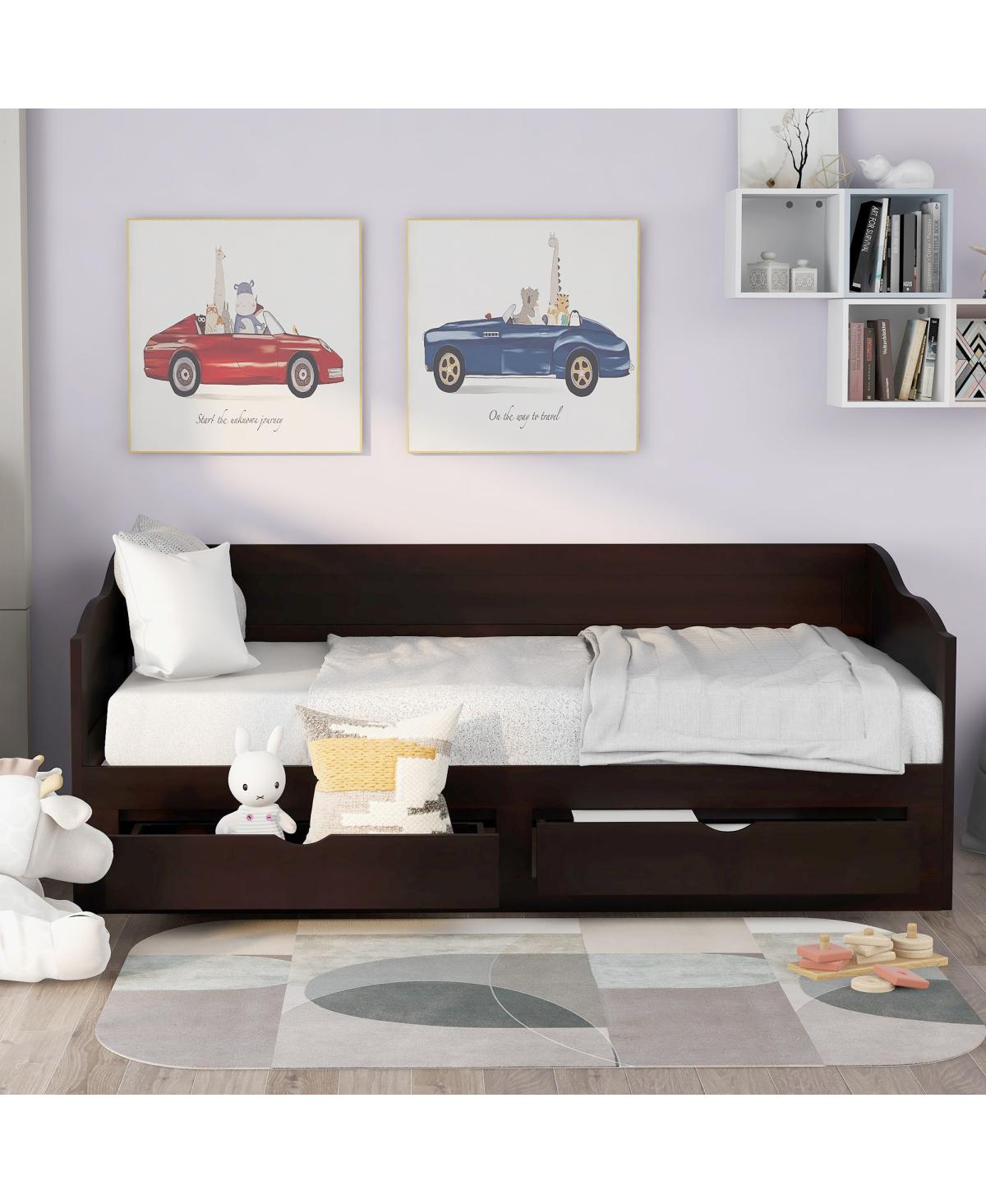 Click here for Streamdale Wooden Daybed with Trundle & 2 Storage... prices