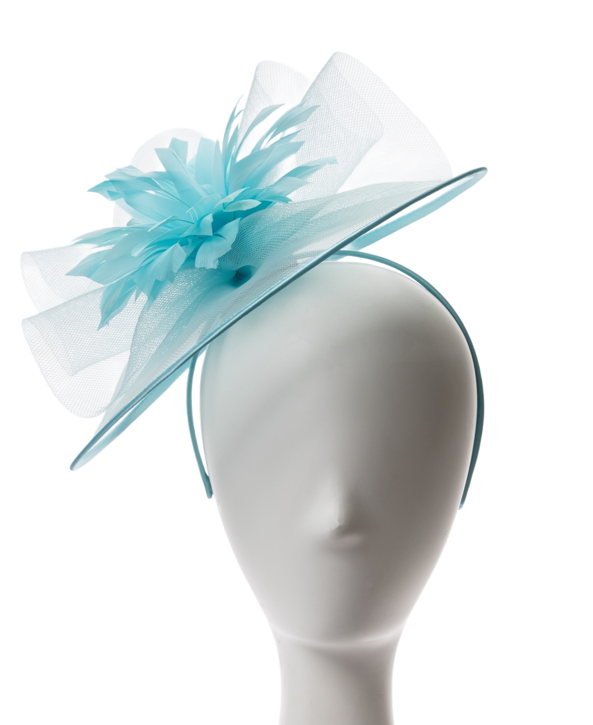 Click here for August Hats Net Layered Fascinator Hat - Turquoise prices