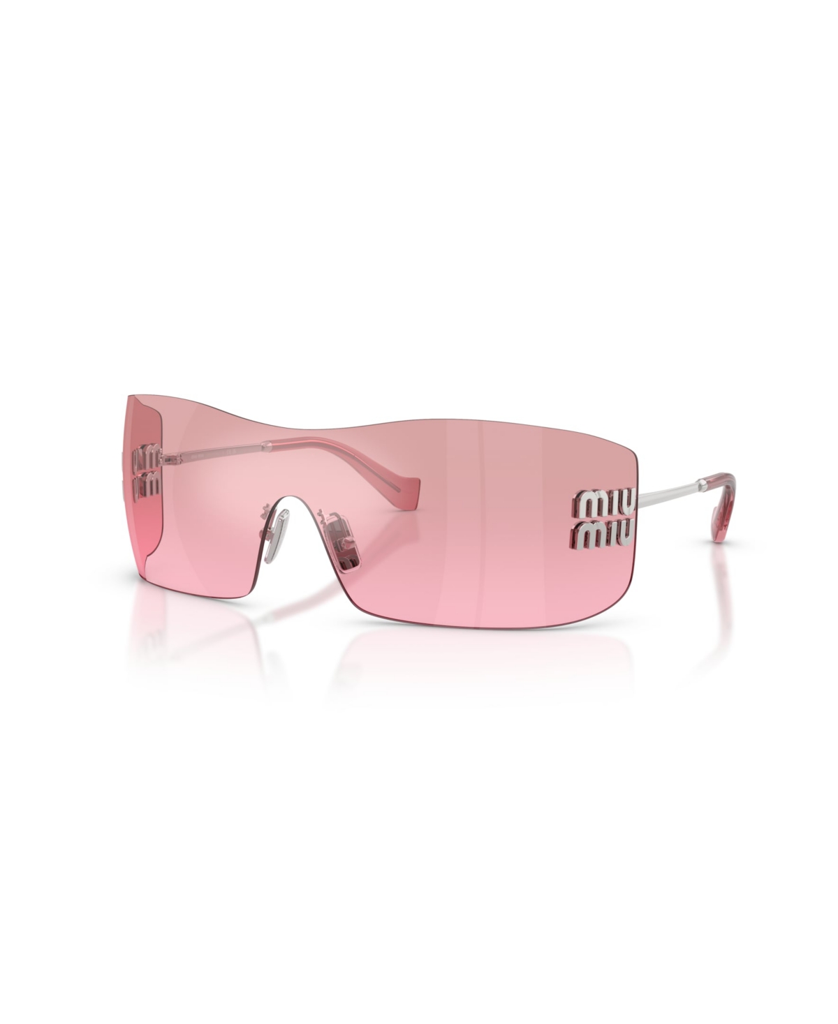 Click here for Miu Miu Womens Rectangle Sunglasses  Mu B53S - Sil... prices