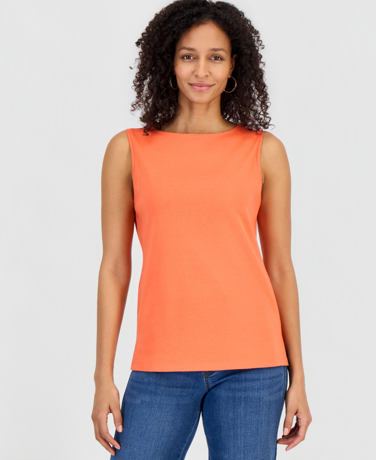 Click here for Style & Co Petite Sleeveless Boat-Neck Tank Top  C... prices