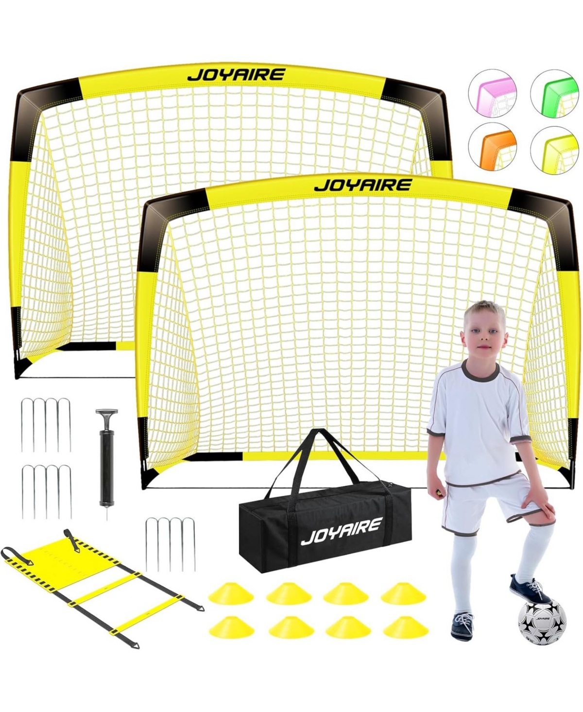 Click here for Joyaire 2 Set Pro-Grade Kids Backyard Soccer Goal... prices