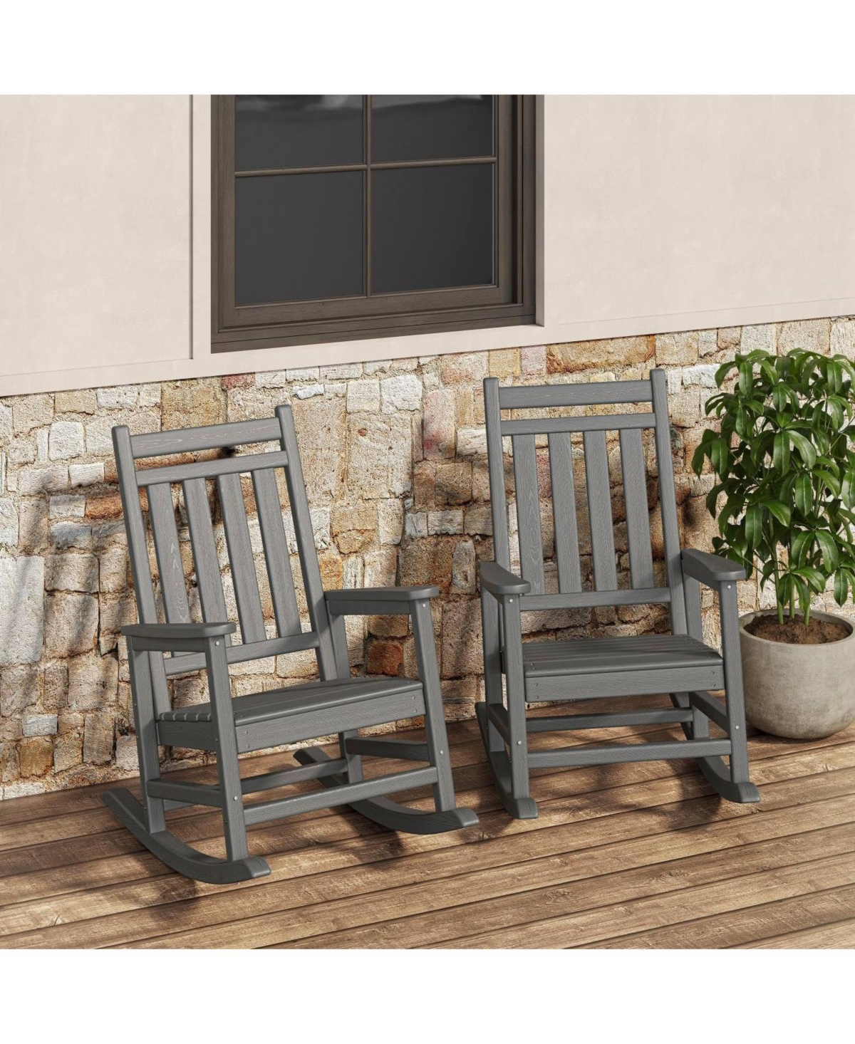 Click here for gaomon "Hdpe Outdoor Rocking Chairs Set of 2... prices