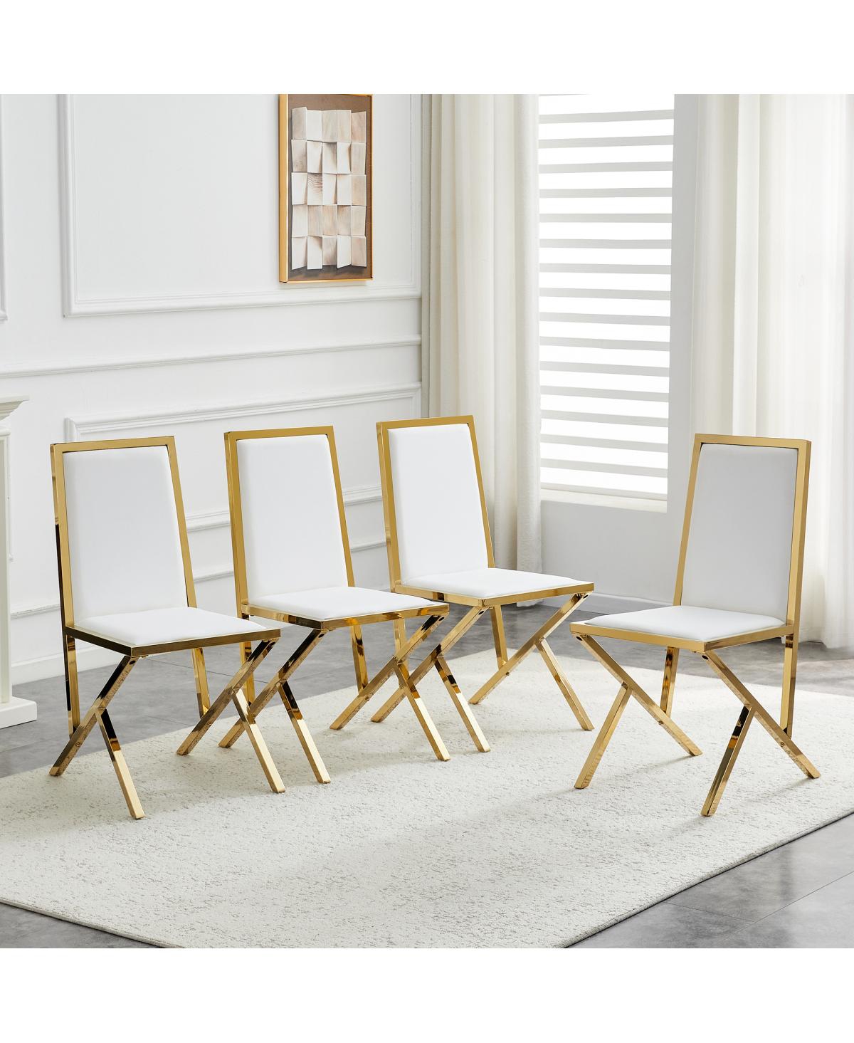 Click here for Streamdale Furniture 4-pack metal dining chairs: e... prices