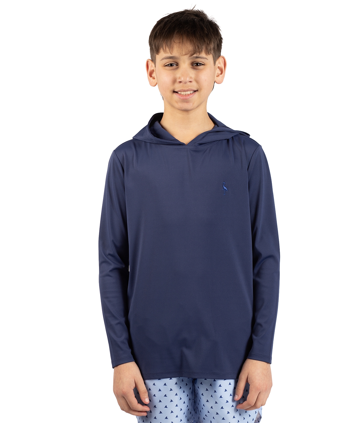 Click here for TailorByrd Boys Solid Long Sleeve Hoodie - Navy prices