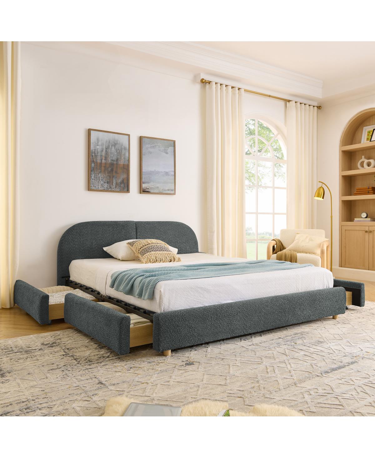 Click here for Streamdale Furniture Queen Size Upholstered Bed Fr... prices