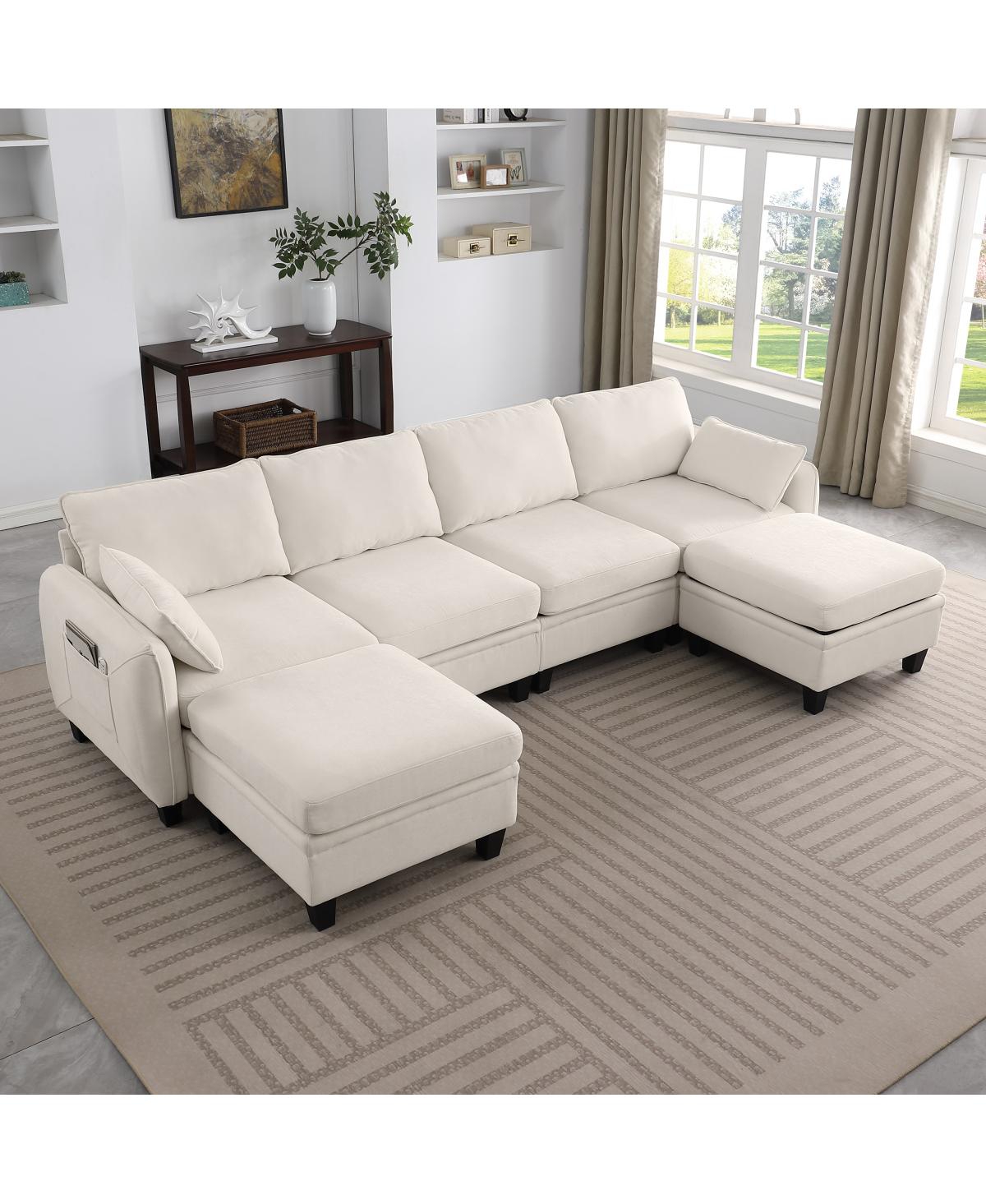 Click here for Streamdale Furniture 109" Chenille Modular Se... prices