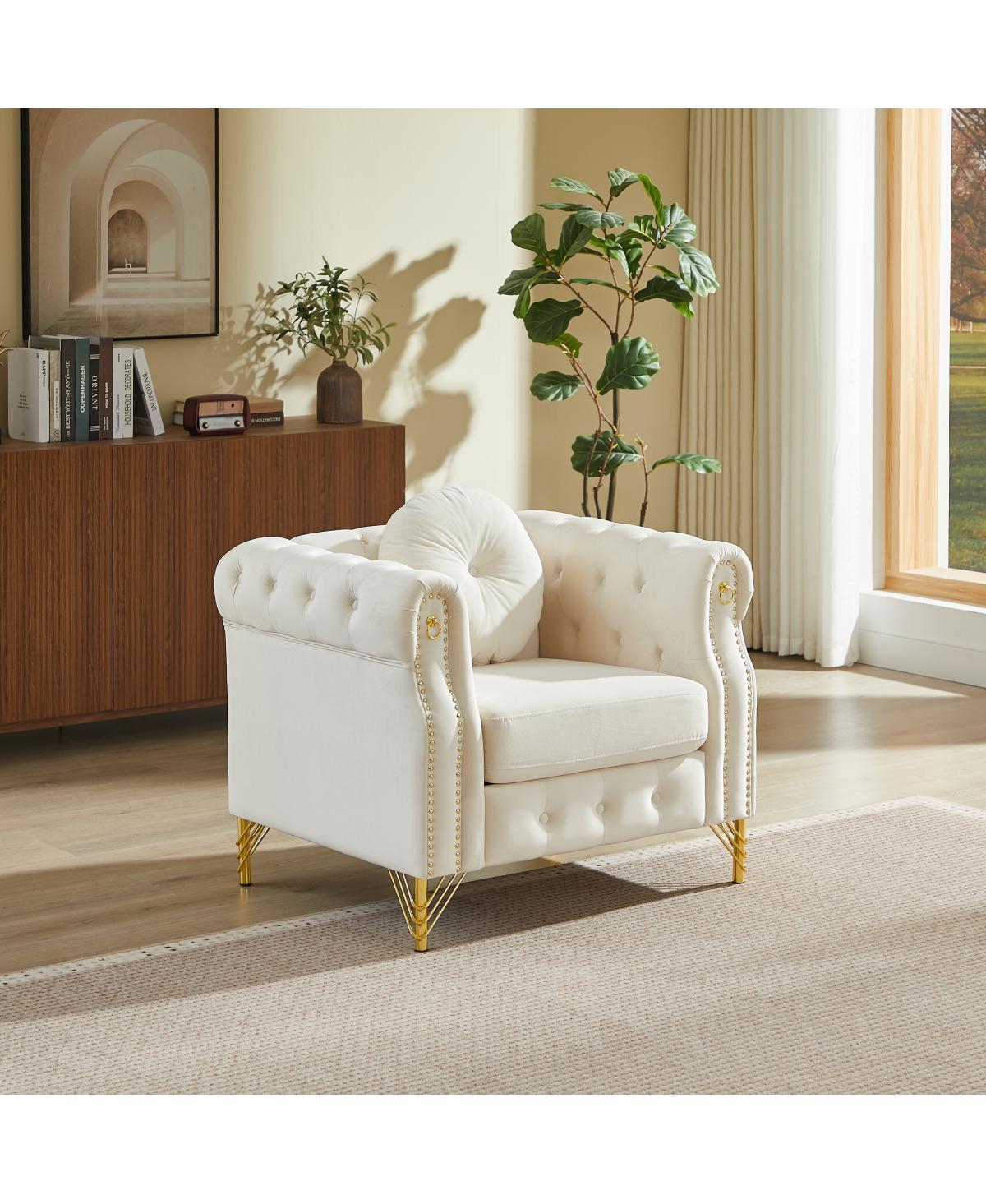 Click here for Streamdale Furniture Velvet Chesterfield Sofa with... prices