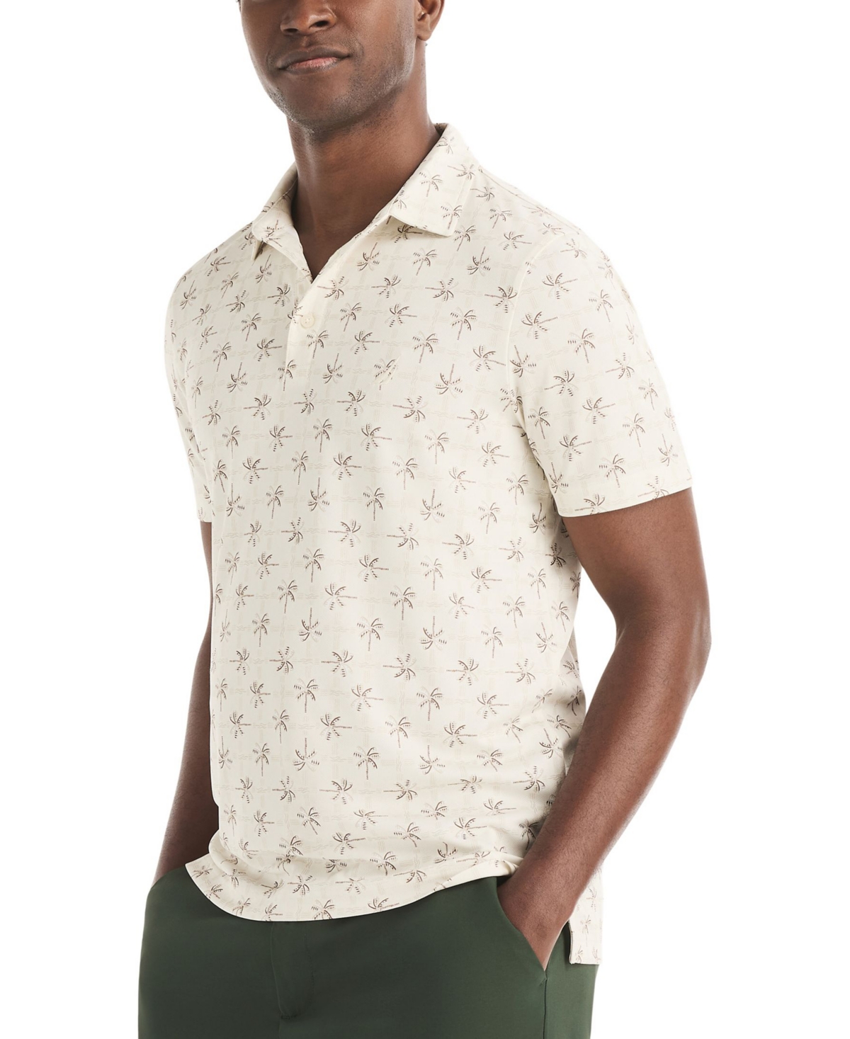 Click here for Nautica Mens Palm Tree Print Golf Short-Sleeve Pol... prices