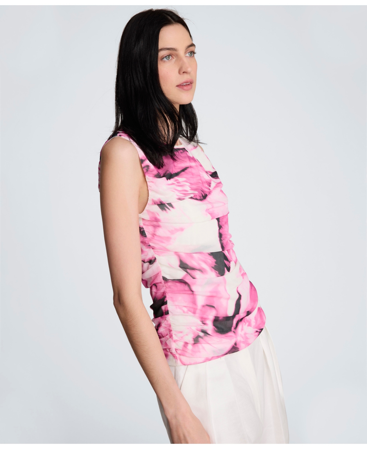 Click here for Kenneth Cole Womens Printed Crewneck Sleeveless To... prices