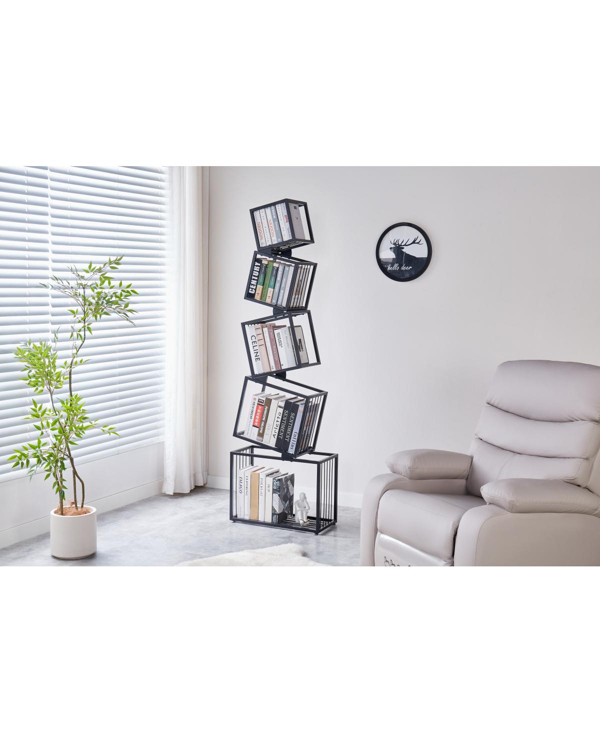 Click here for Streamdale Furniture 5-Tier Geometric Bookshelf -... prices