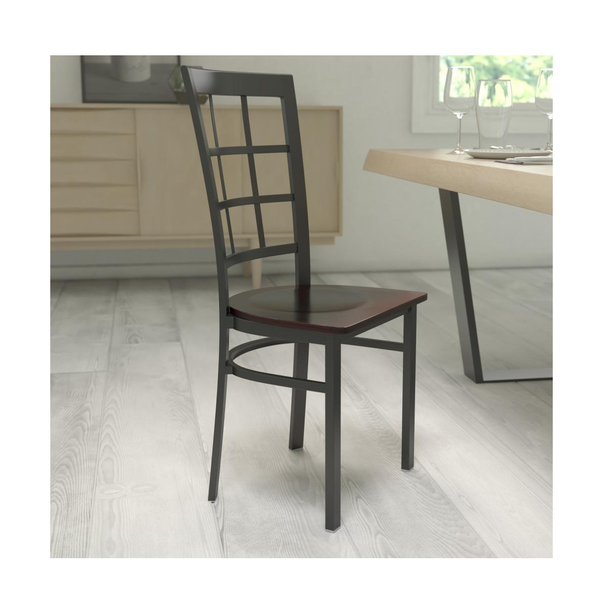 Click here for Emma+Oliver Window Back Metal Restaurant Dining Ch... prices