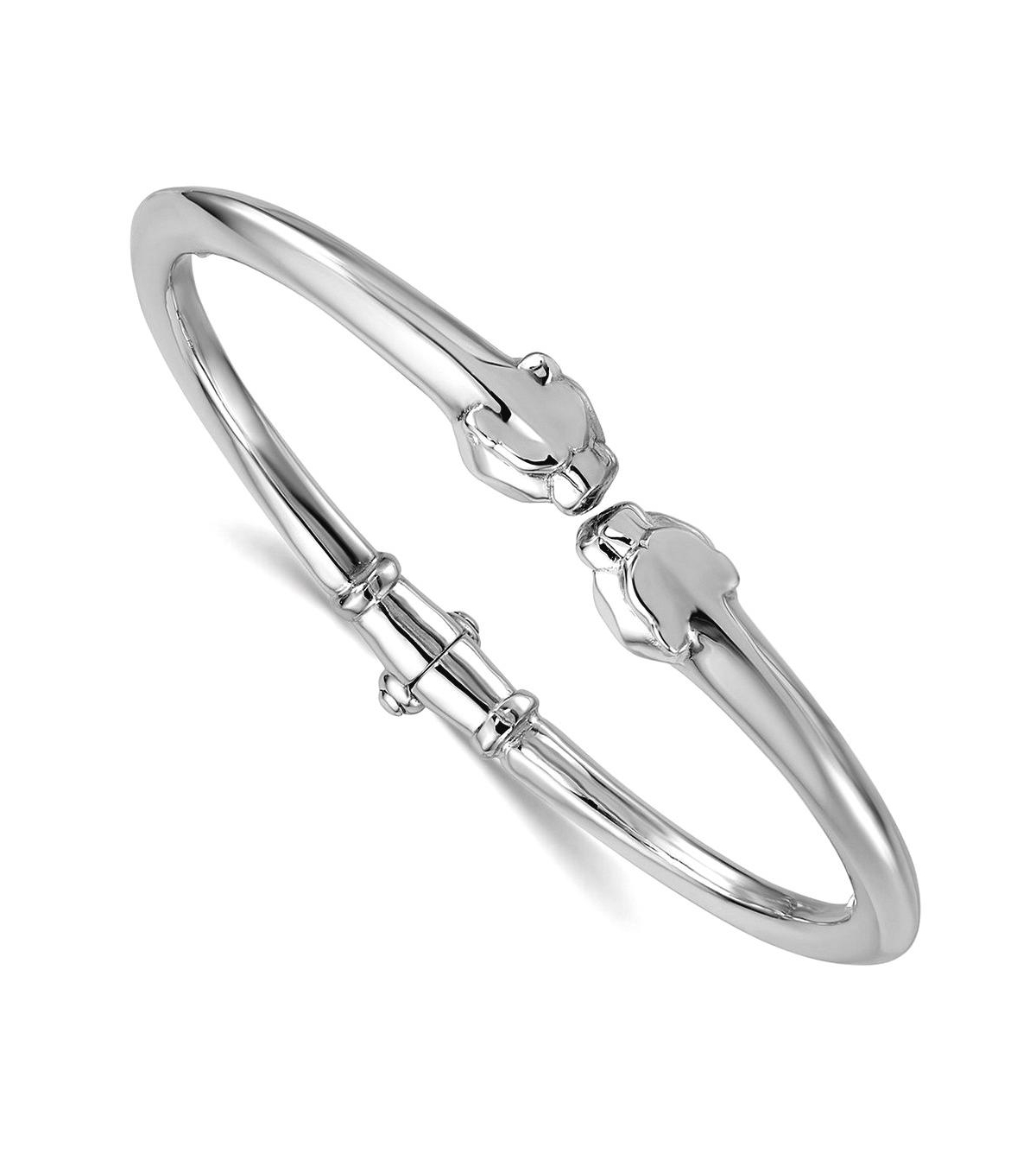 Click here for Curata Jewelry Solid 18k Panther Head Hinged Cuff... prices