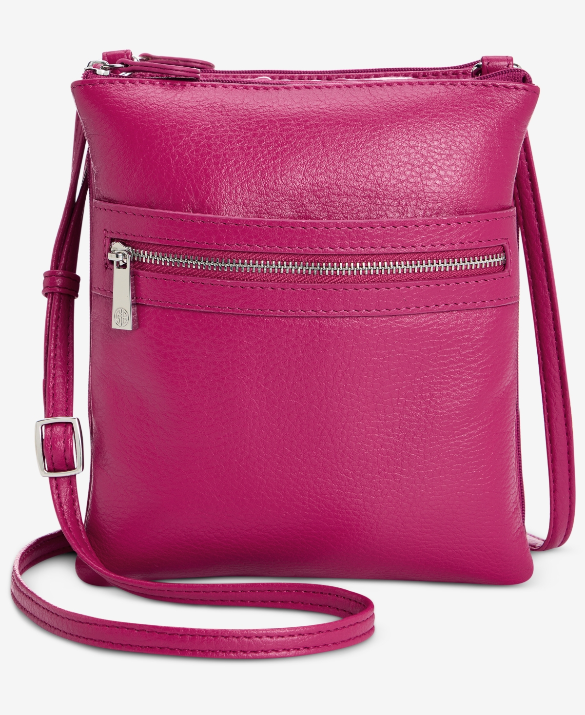 Click here for Giani Bernini Triple-Zip Pebble Leather Dasher Cro... prices