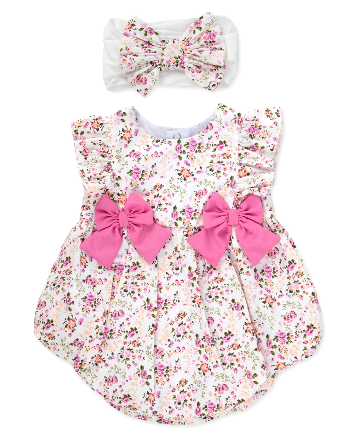 Click here for Baby Essentials Baby Girls Floral Bubble Romper &... prices