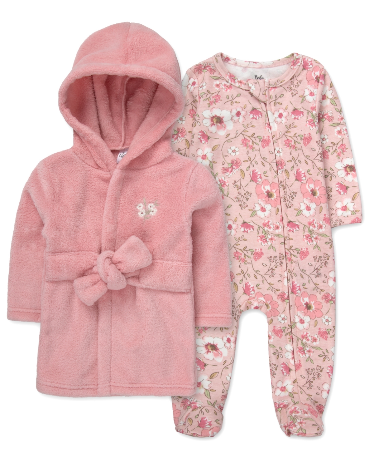 Click here for Baby Essentials Baby Girls Floral Robe and Footed... prices