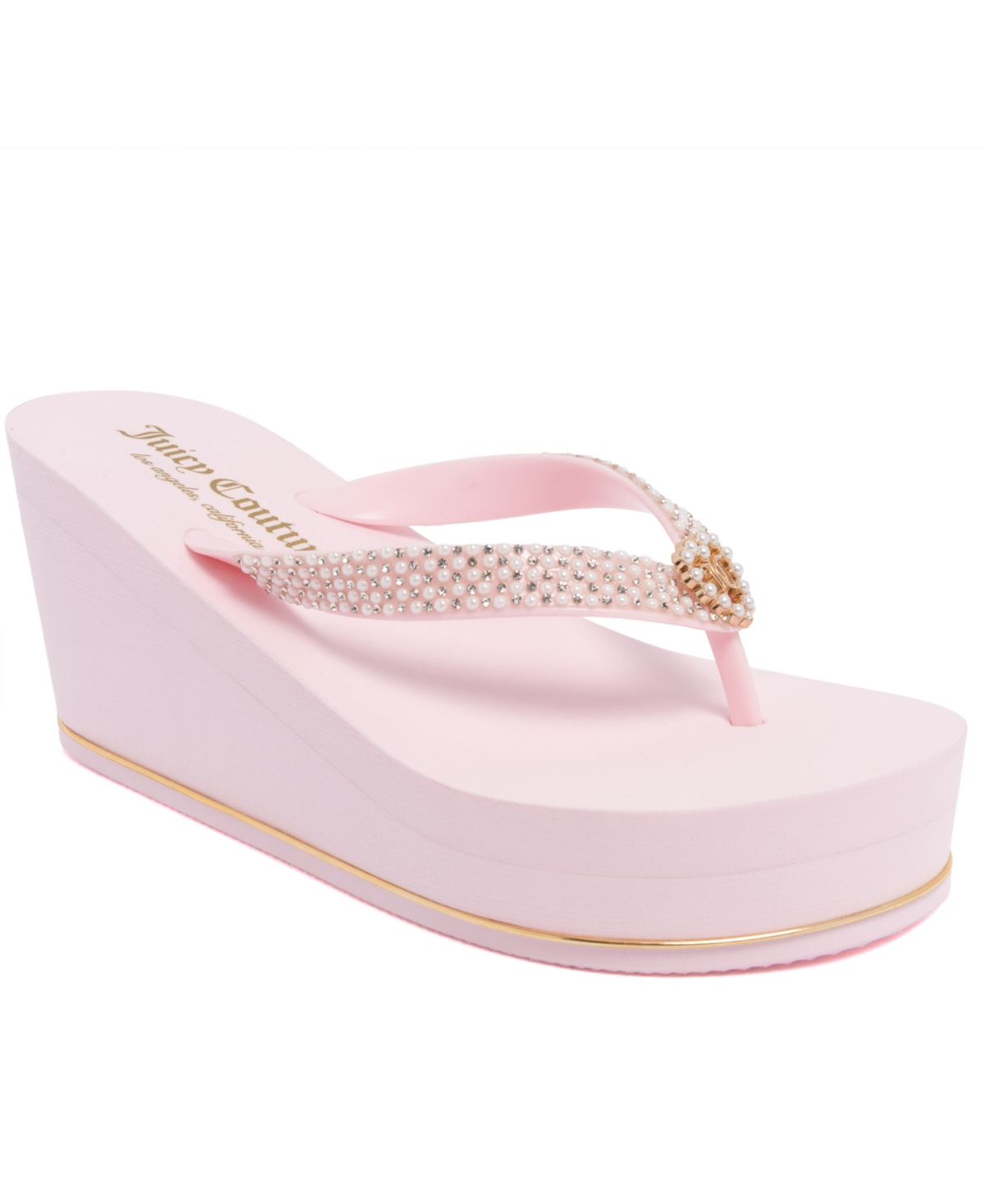Click here for Juicy Couture Womens Slip-On Wedge Sandals - Blush prices