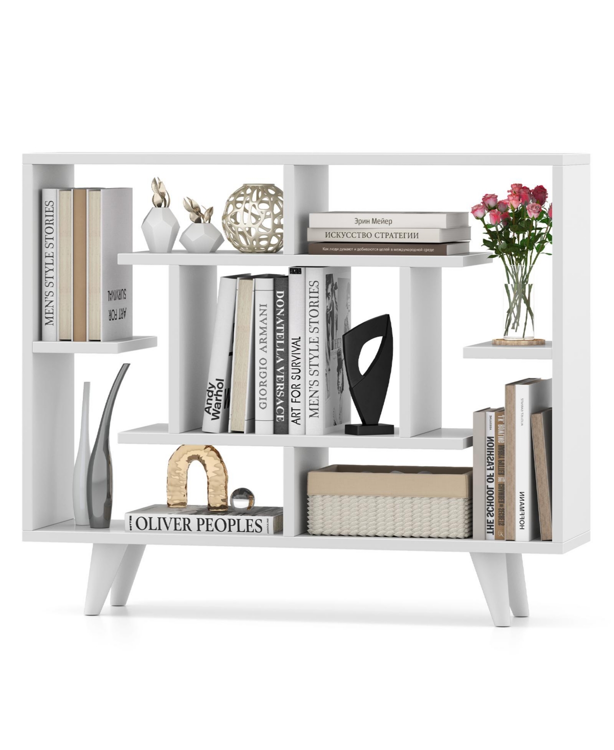 Click here for Sugift Geometric Bookcase with Anti-Tipping Kit an... prices