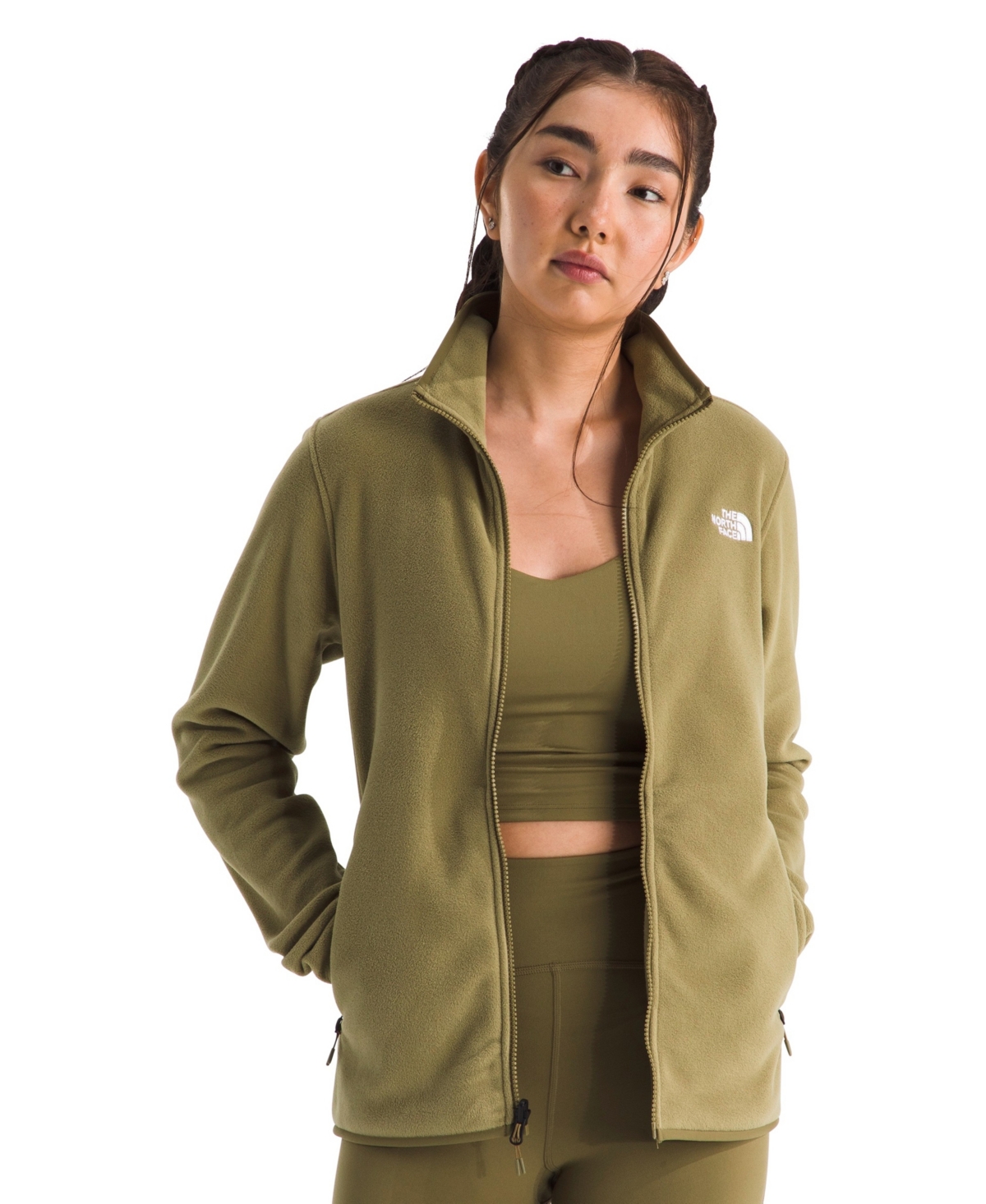 Click here for The North Face Womens Glacier Logo Jacket - Cedar prices
