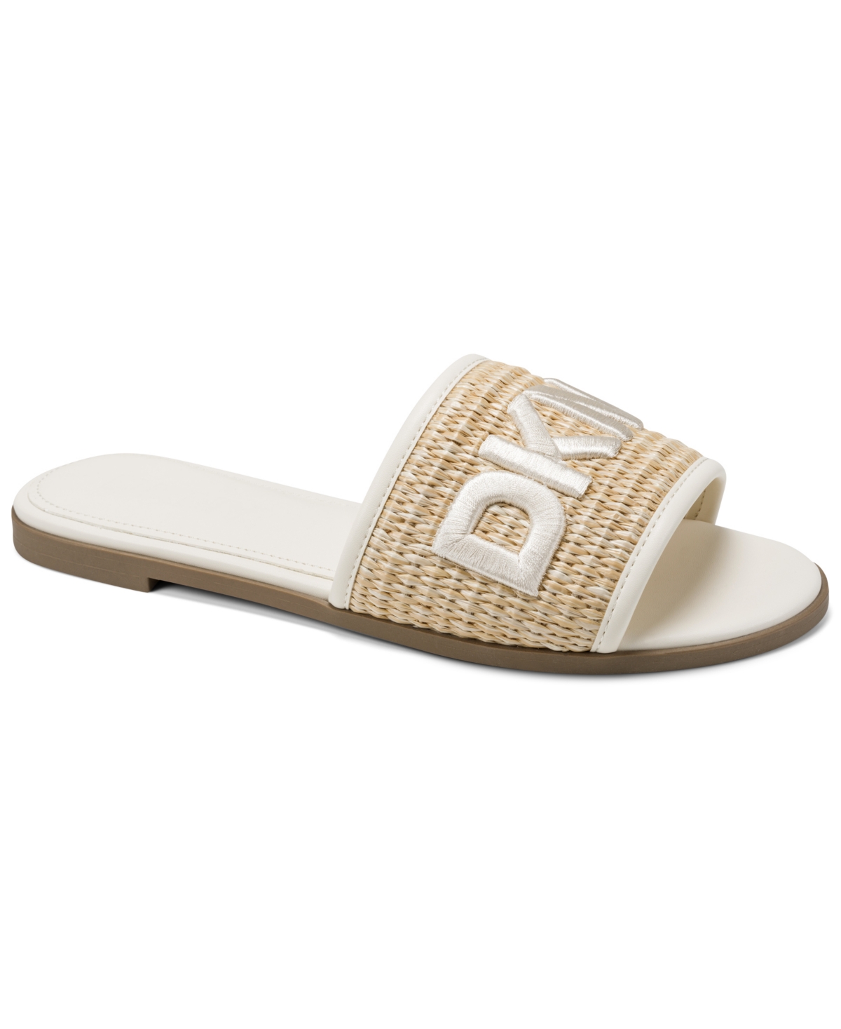 Click here for Dkny Womens Winslet Slide Flat Sandals - Natural prices