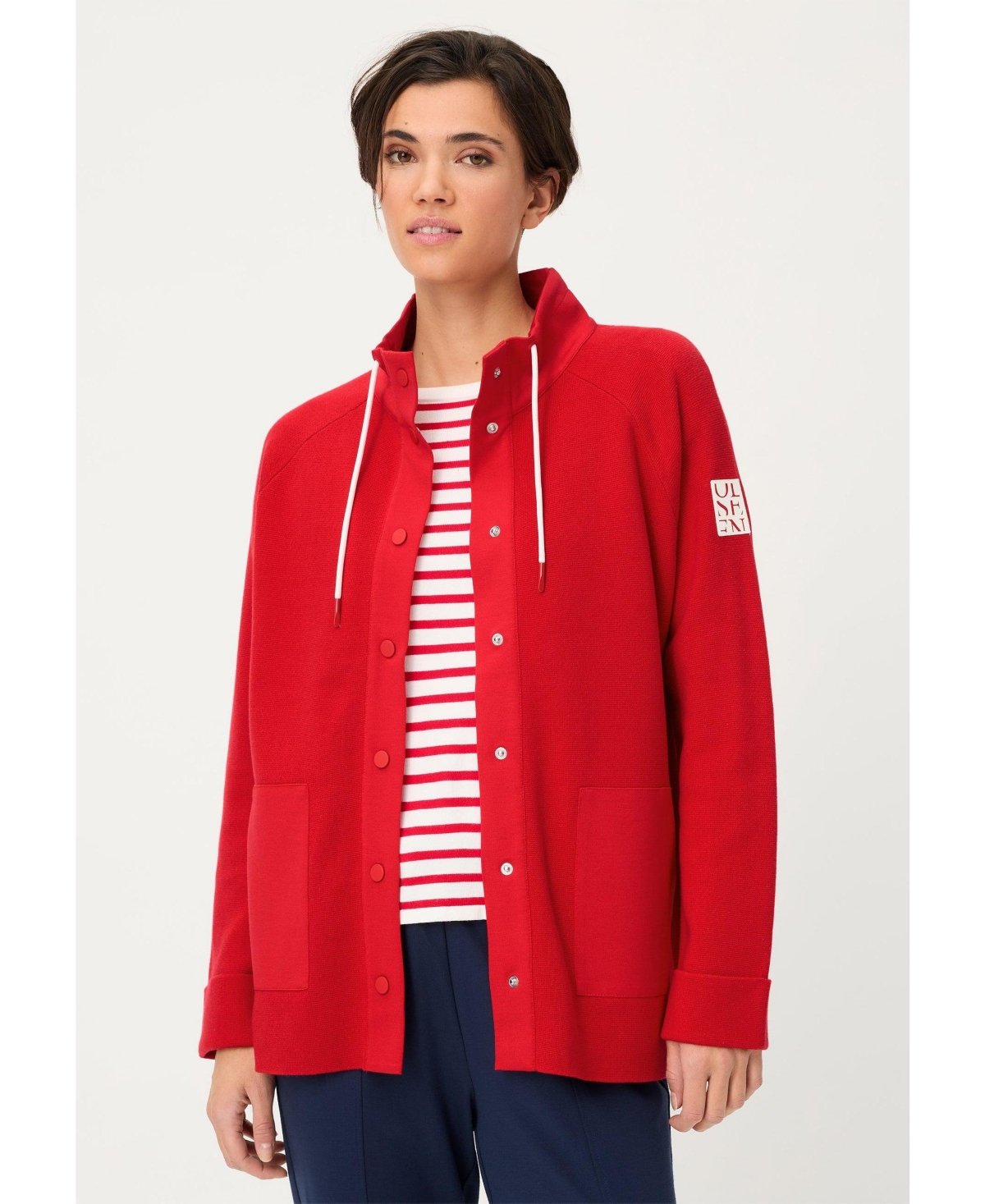 Click here for Olsen Womens Sporty Mock Knit Cardigan - French re... prices