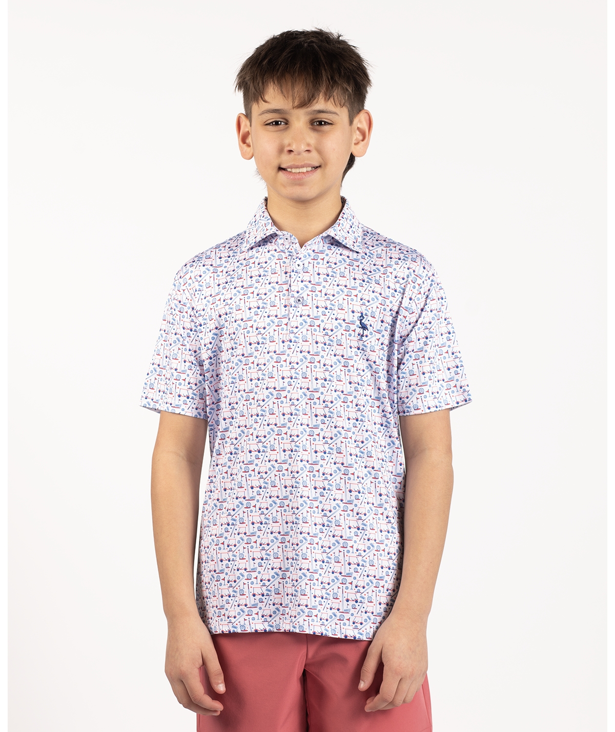Click here for TailorByrd Boys Hole in One Printed Performance Po... prices