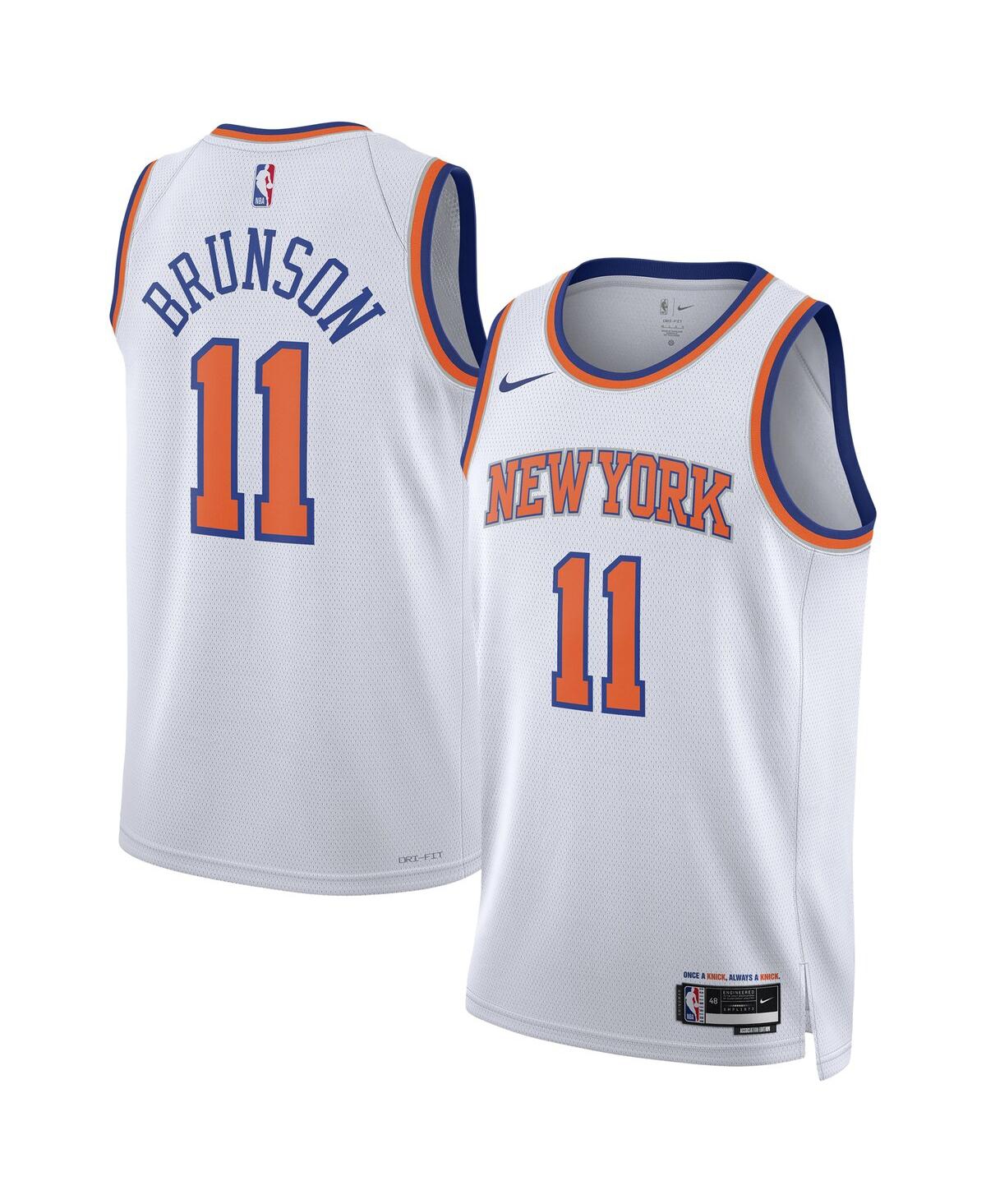 Click here for Nike Mens Womens Jalen Brunson White New York Knic... prices