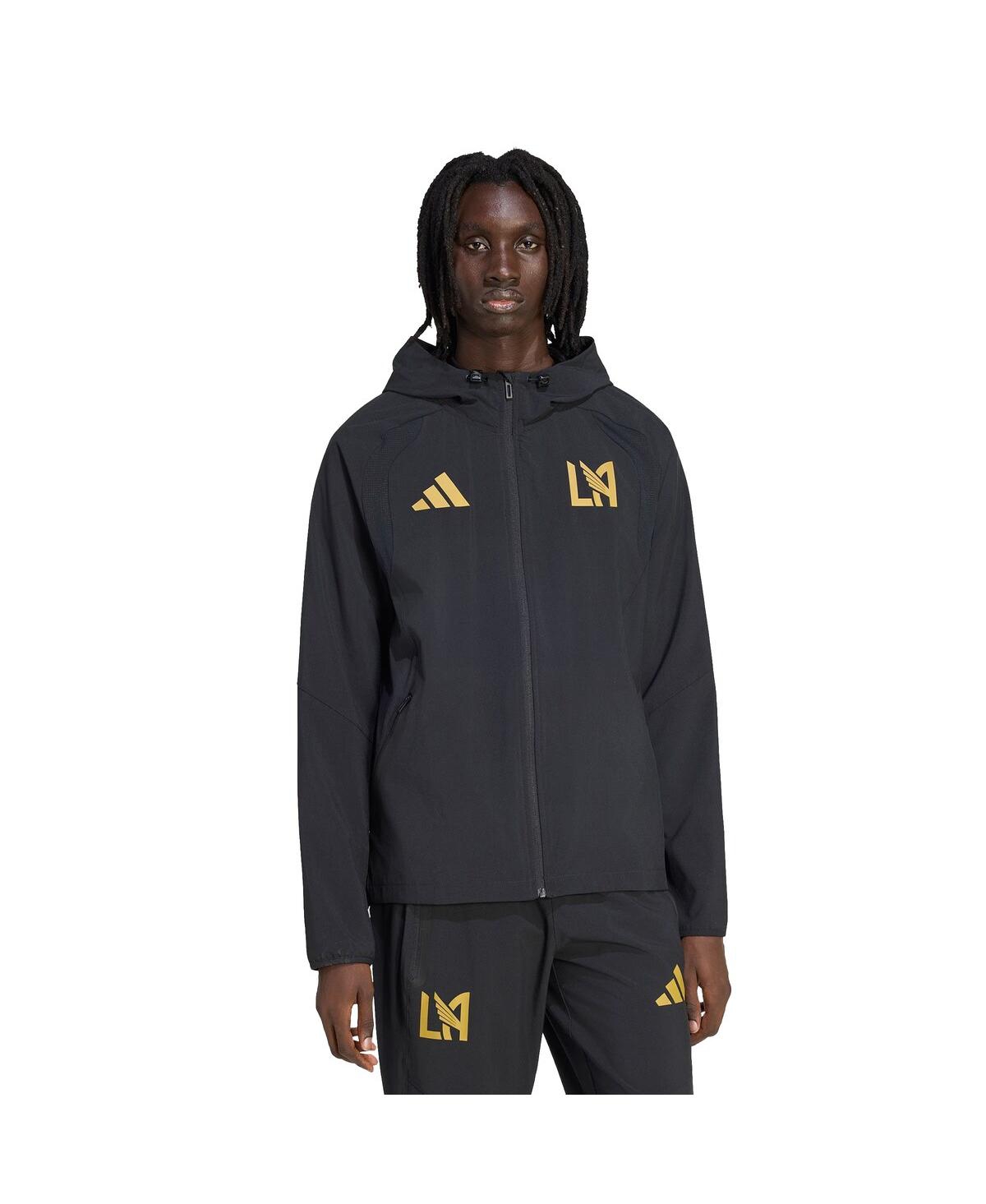 Click here for Adidas Mens Black Lafc Tiro Travel Full-Zip Hooded... prices