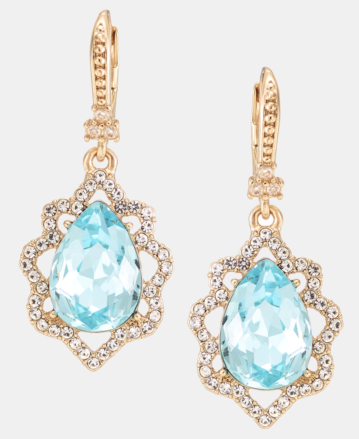 Click here for Marchesa Pave & Pear-Shape Crystal Drop Earrings -... prices
