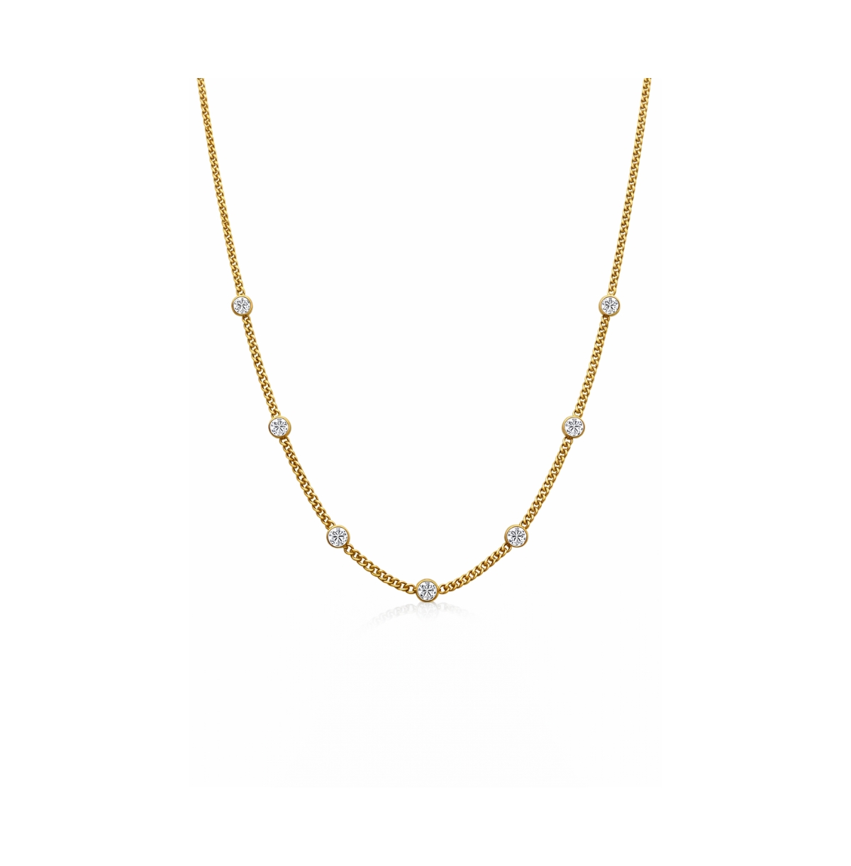 Click here for Dloria Seraphina Bezel Link Necklace - Gold prices