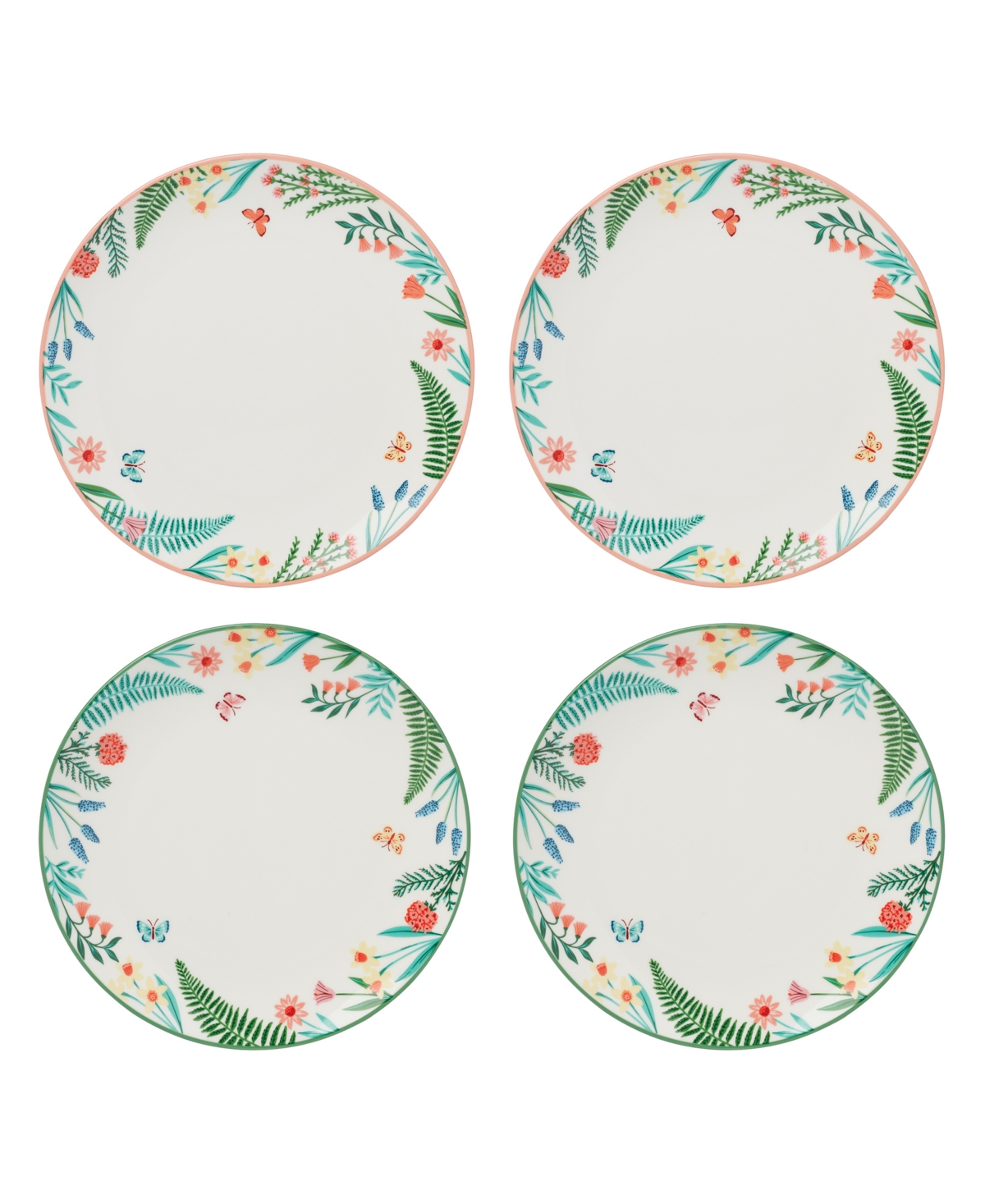 Click here for Oneida First Blooms Accent Plates  Set of 4  Servi... prices