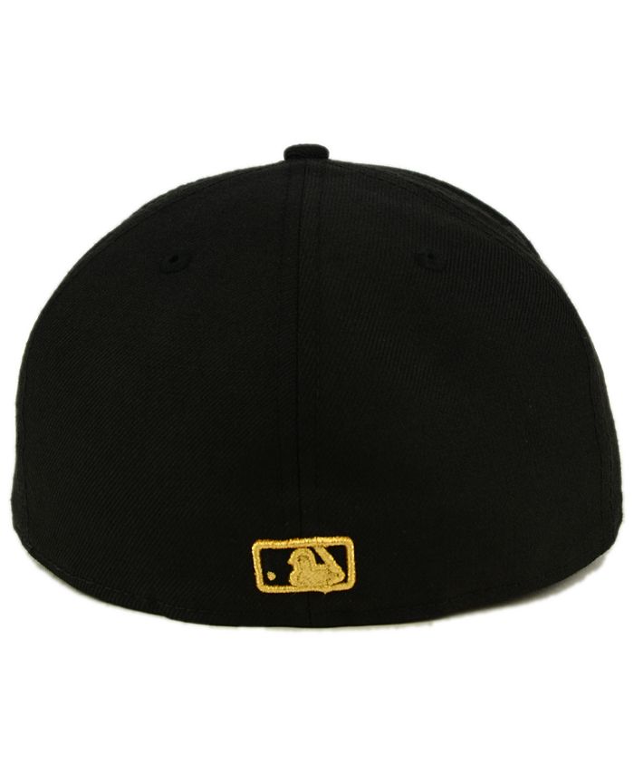 New Era San Diego Padres Black On Metallic Gold 59FIFTY Fitted Cap - Macy's