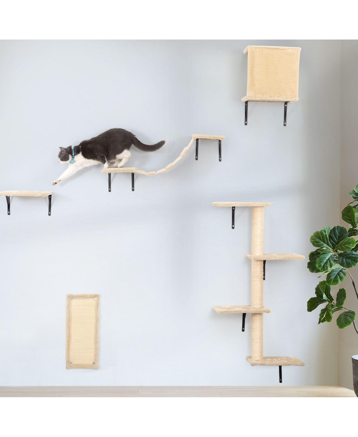 Click here for Aostirmotor 5-Piece Wall Mounted Cat Climber Set w... prices