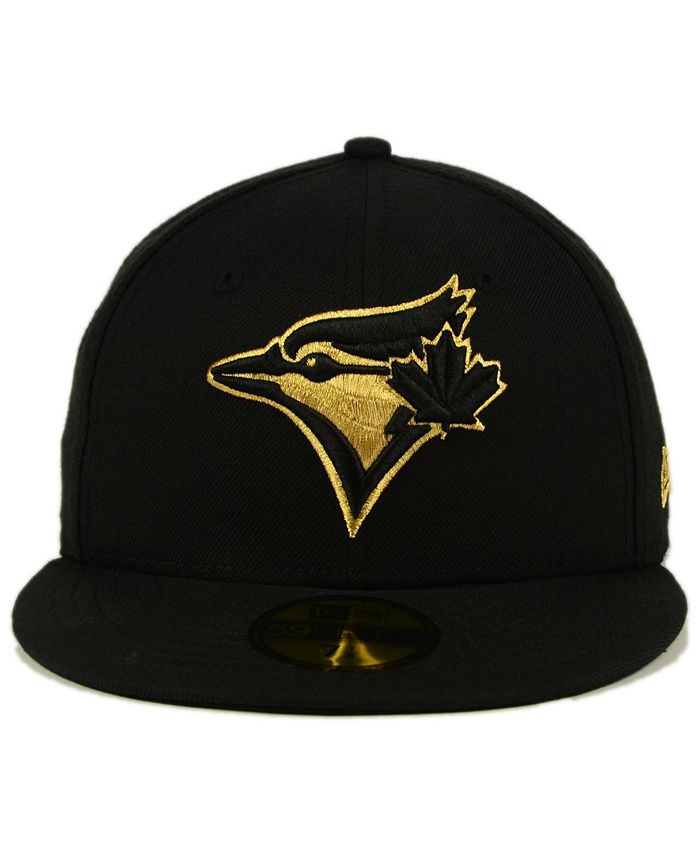New Era Toronto Blue Jays Black On Metallic Gold 59FIFTY Fitted Cap ...