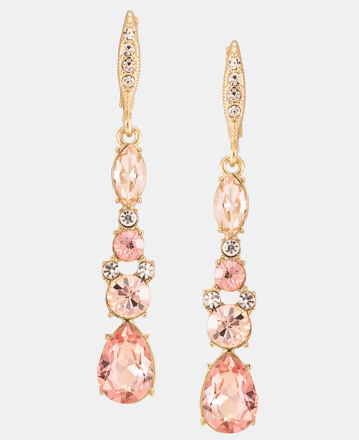 Click here for Givenchy Crystal Linear Drop Earrings - Pink prices