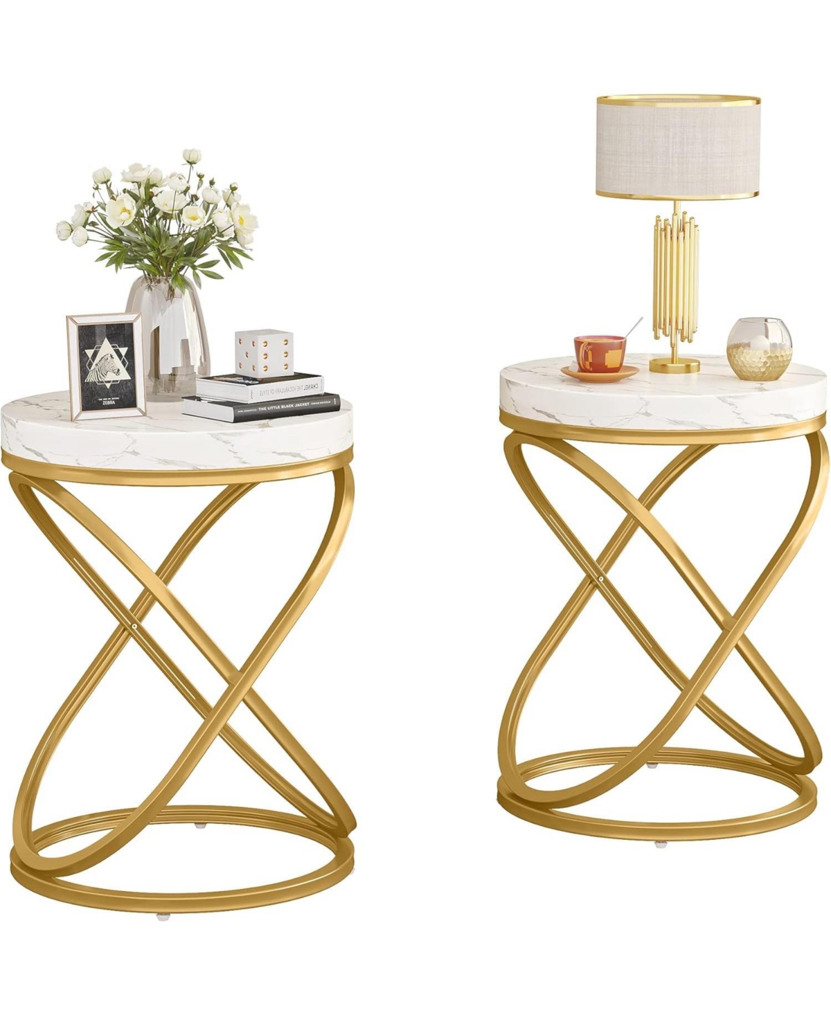Click here for Tribesigns End Tables Living Room Set of 2  Round... prices