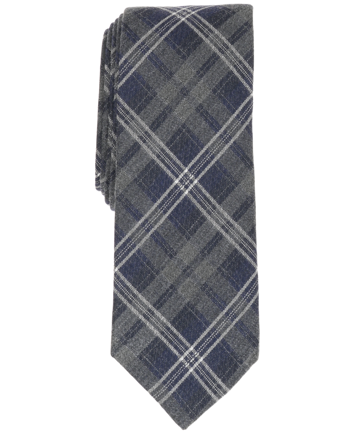 Click here for Penguin Mens Wood Plaid Skinny Tie - Navy prices