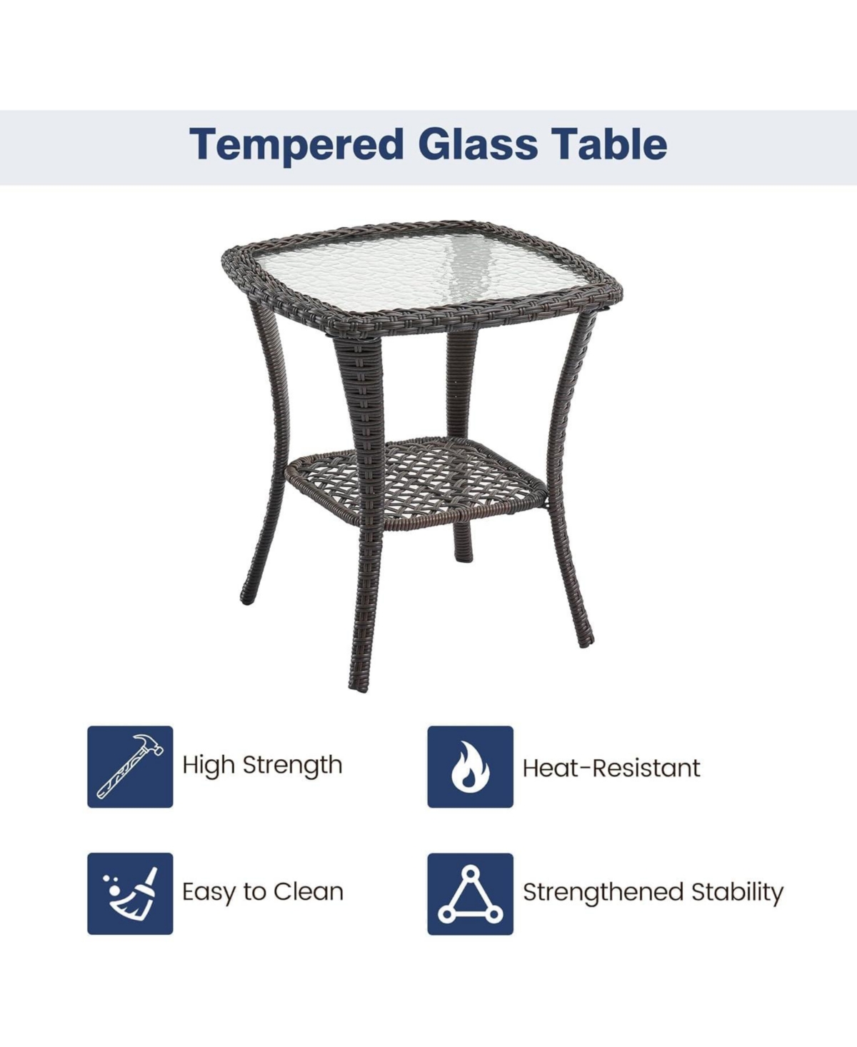 Click here for gaomon 3-Piece Outdoor Patio Bistro Set - Pe Wicke... prices