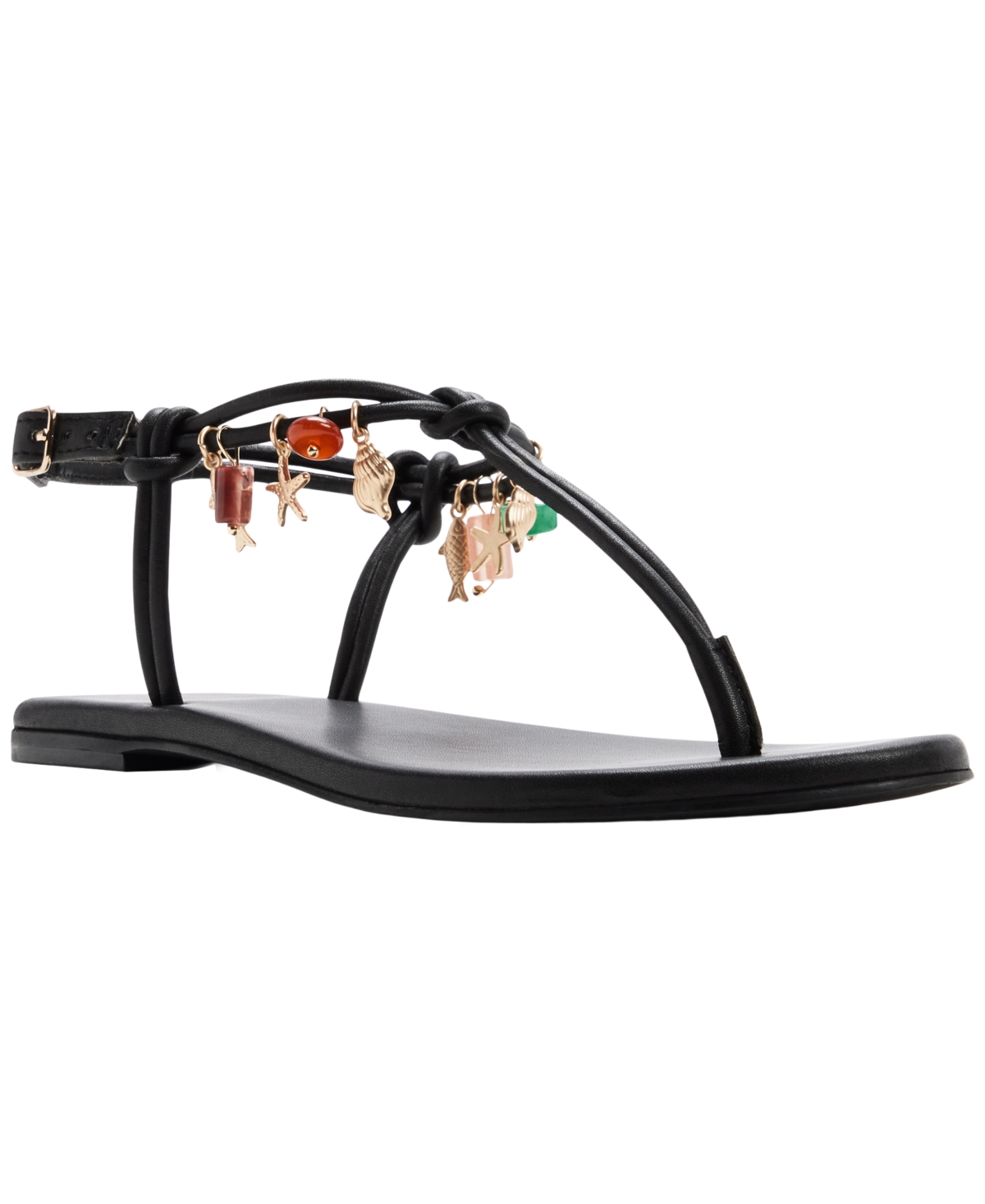 Click here for Aldo Womens Seajewels T-Strap Round Toe Flat Sanda... prices