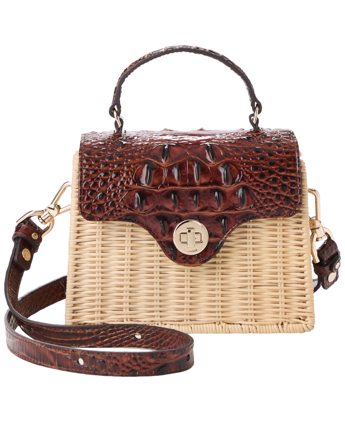 Click here for Brahmin Liliana Maison Mini Crossbody Bag - Pecan prices