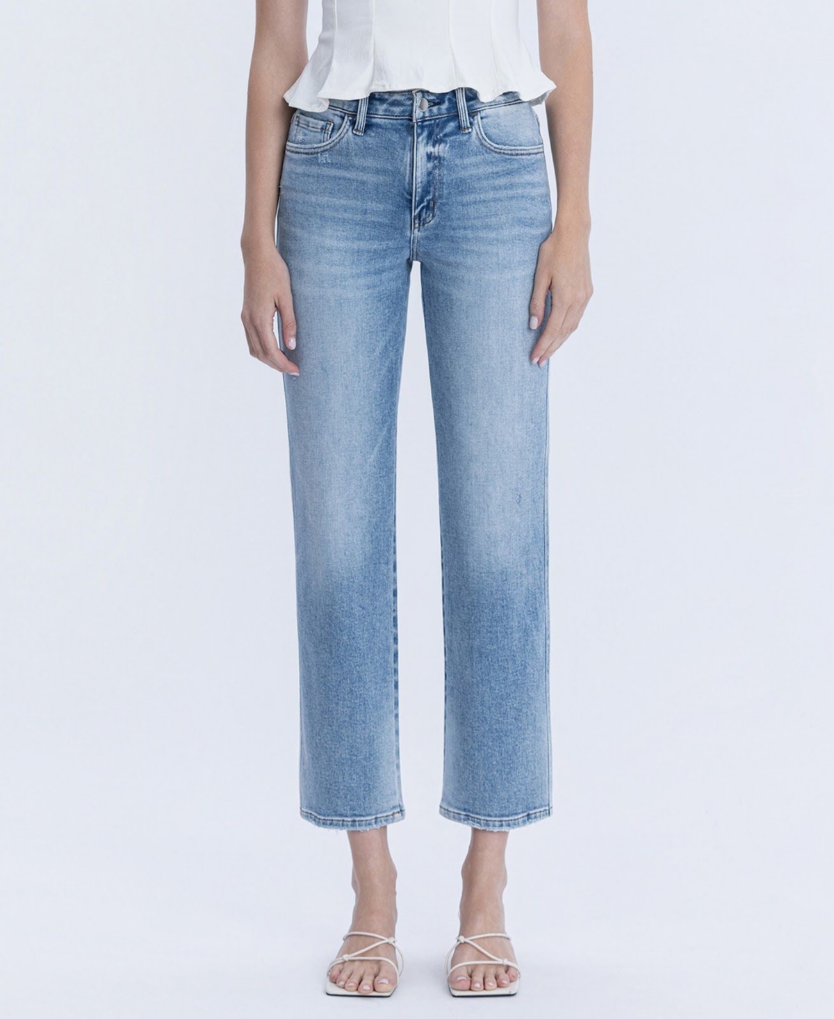 Click here for Flying Monkey Womens High Rise Ankle Straight Jean... prices