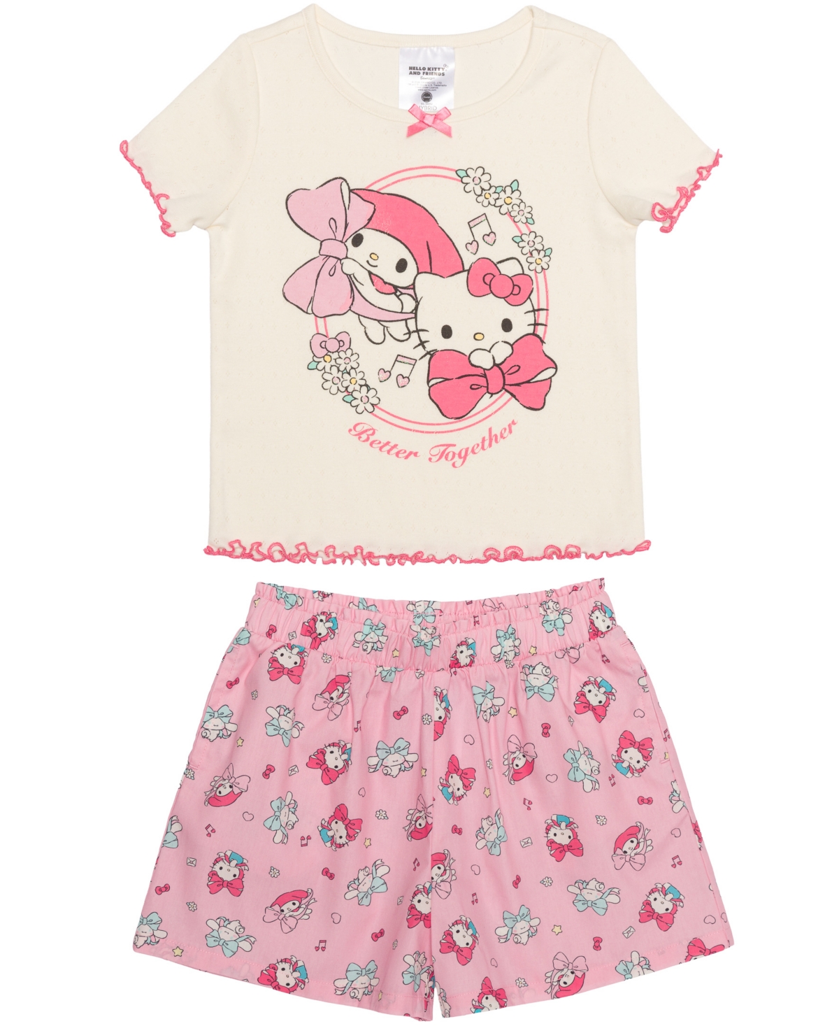 Click here for Hybrid Girls 2T-6X Crewneck Top and Elastic Shorts... prices