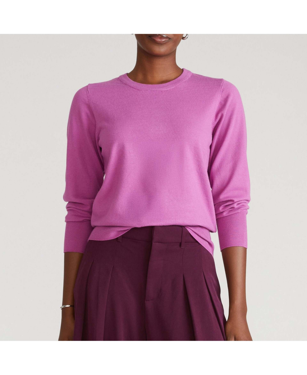 Click here for Universal Standard Plus Size Fine Knit Crew Sweate... prices