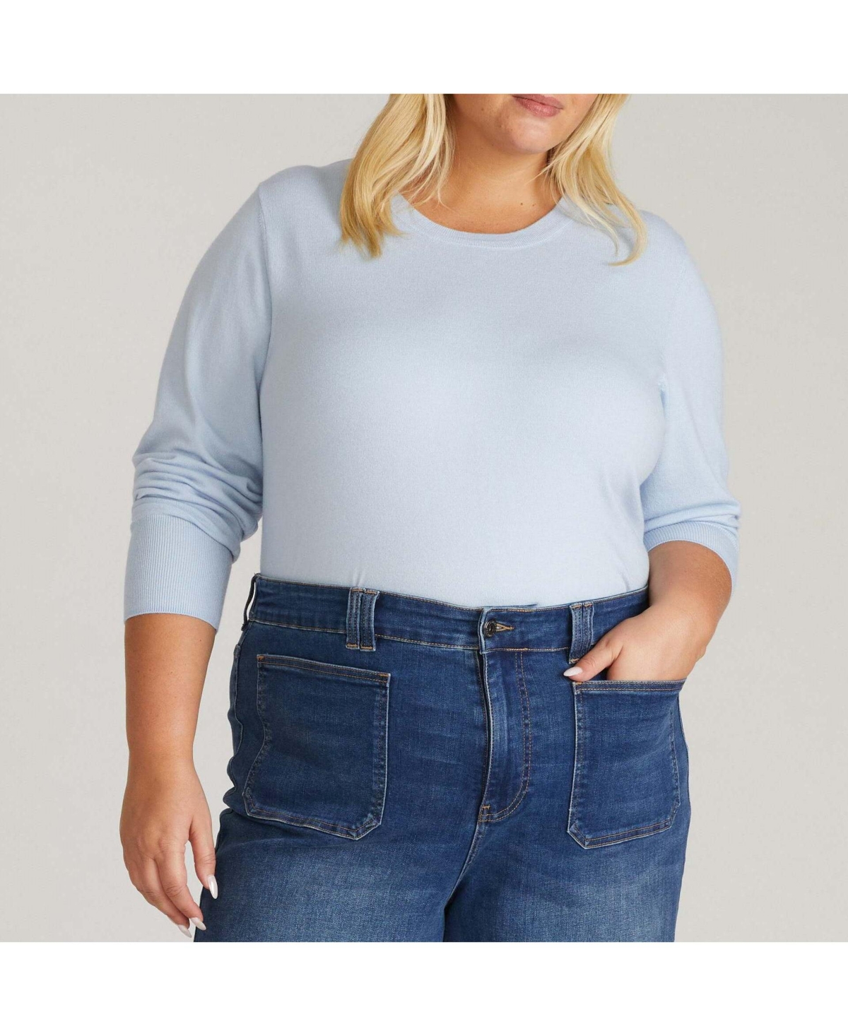 Click here for Universal Standard Plus Size Fine Knit Crew Sweate... prices